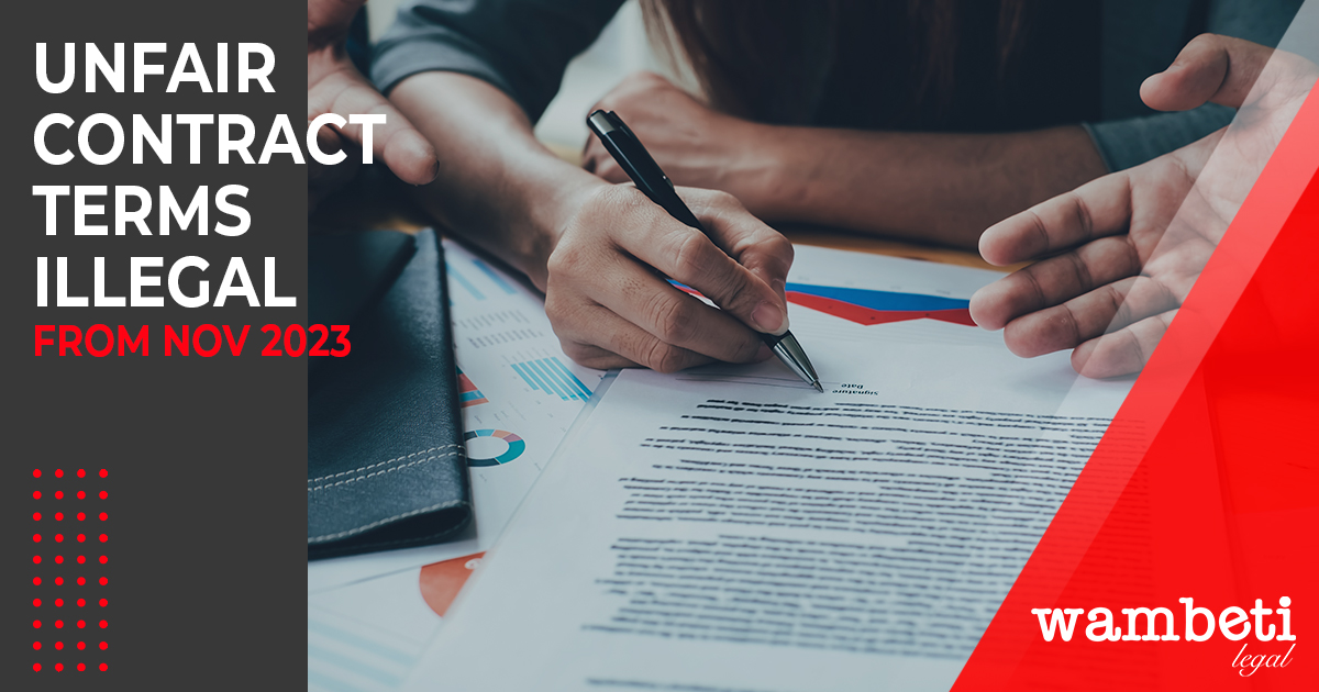 Changes to Unfair Contract Terms from November 2023